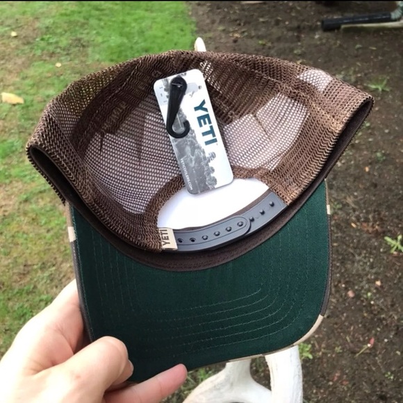 Yeti | Accessories | Brown Camo Yeti Patch Trucker Snap Back Cap Hat ...